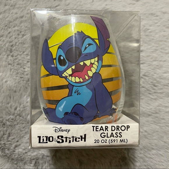Disney | Dining | Disney Lilo And Stitch Tear Drop Glass | Poshmark